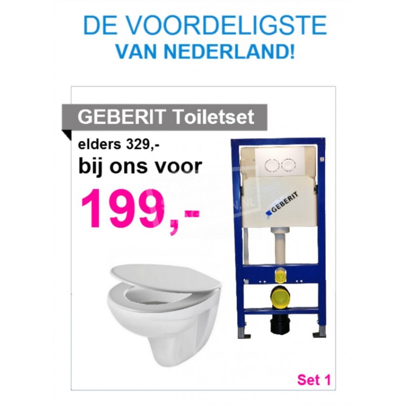 Geberit Complete Design Toiletset Met Geberit Inbouw Reservoir Set 1 - TSM