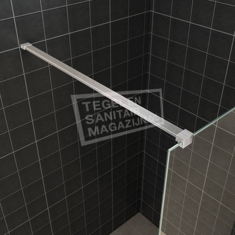 Bathxe Inloopdouche Matglas 100 cm met Muurprofiel 10 mm NANO