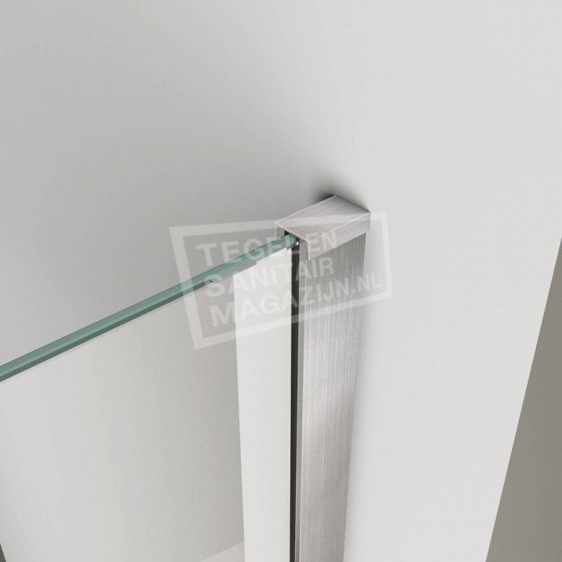 Bathxe Inloopdouche Matglas 100 cm met Muurprofiel 10 mm NANO