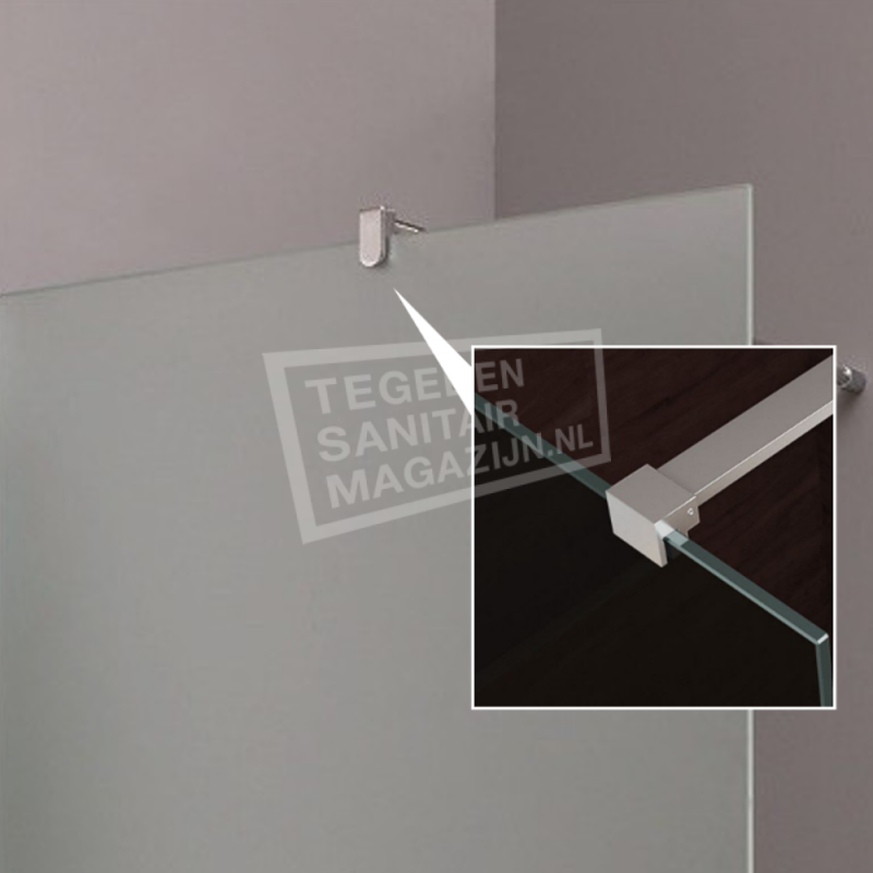 Bathxe Inloopdouche Matglas 120 cm met Muurprofiel 10 mm NANO