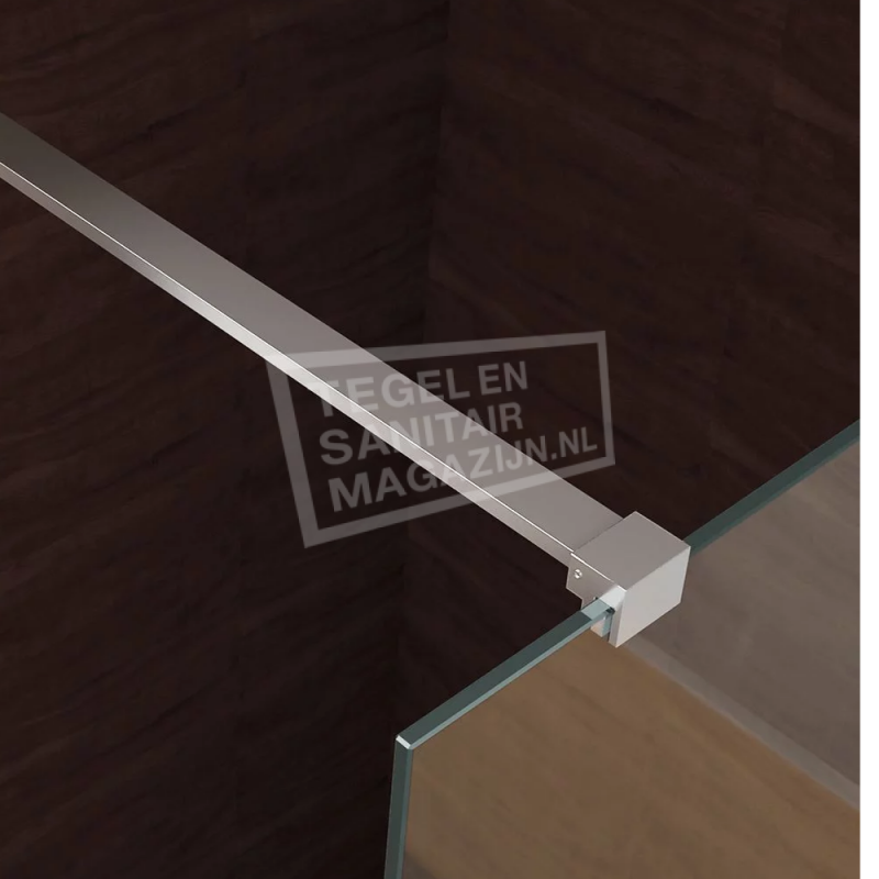 Bathxe Inloopdouche Matglas 120 cm met Muurprofiel 10 mm NANO
