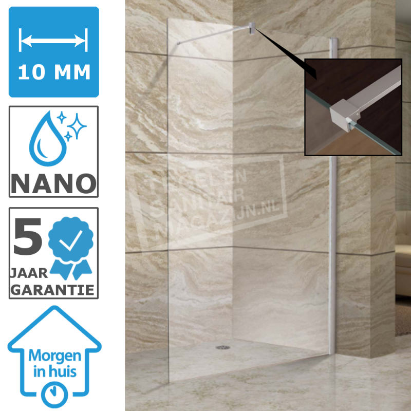 Aktie Inloopdouche Goedkoop Gradara 10 mm NANO (alle maten)