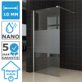 Bathxe Inloopdouche Matglas 80 cm Glas met Muurprofiel 10 mm NANO